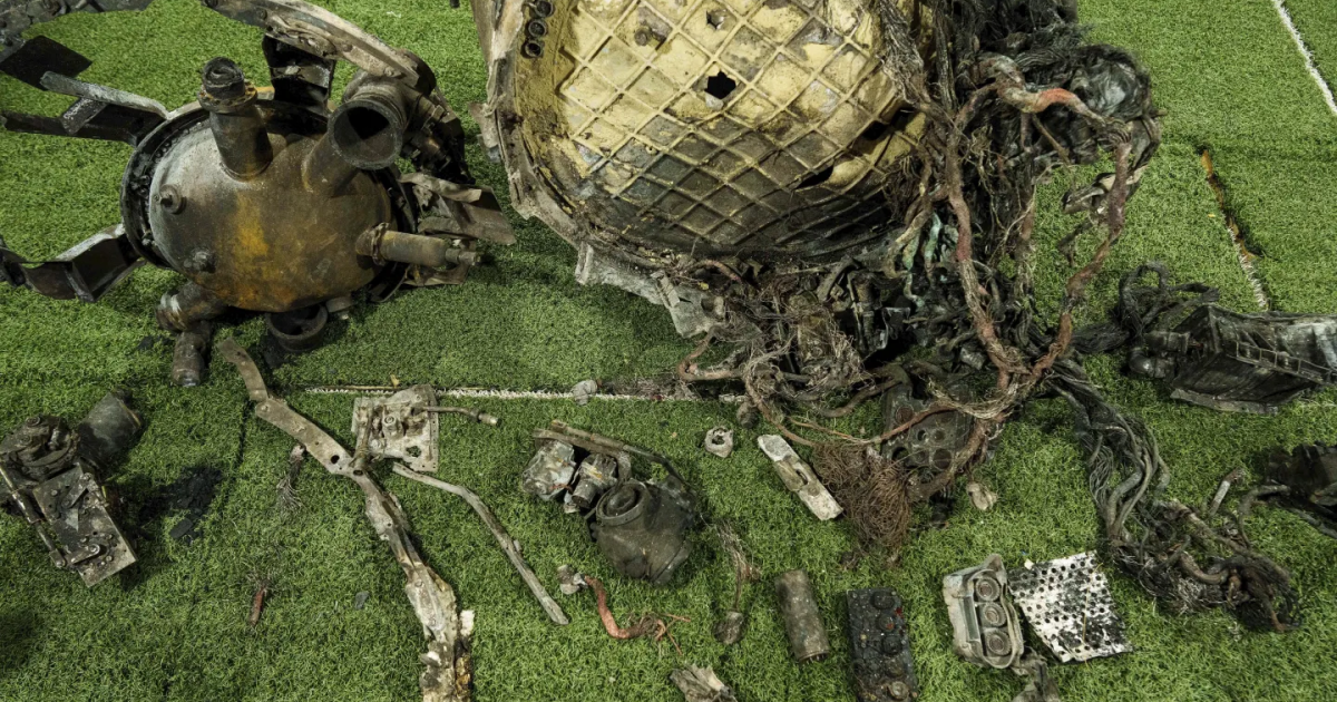 Debris of a new intercontinental ballistic missile — photo