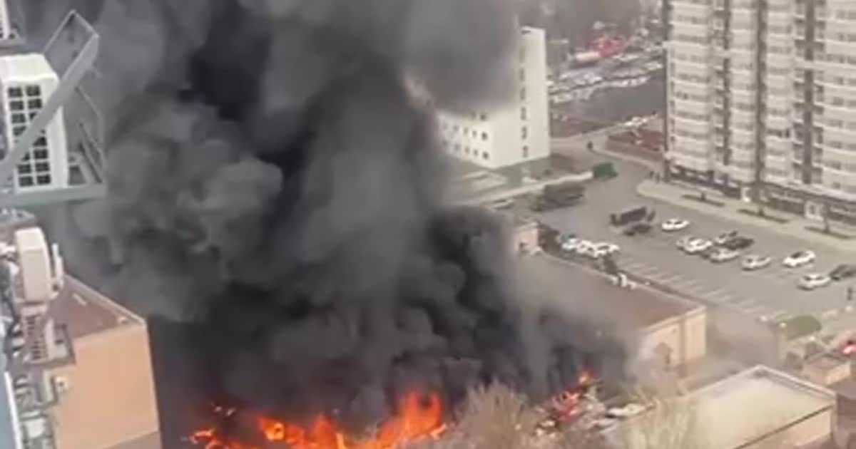 The FSB border service building is on fire in Rostov, Russia — video
