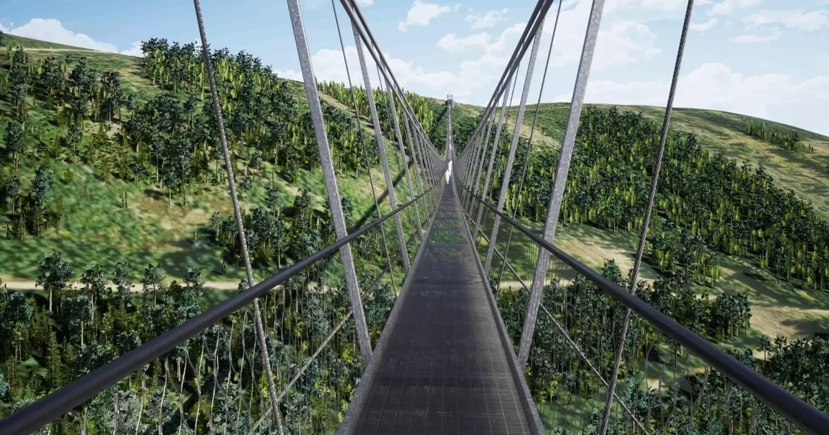 The longest pedestrian drawbridge in the world has opened in the Czech ...