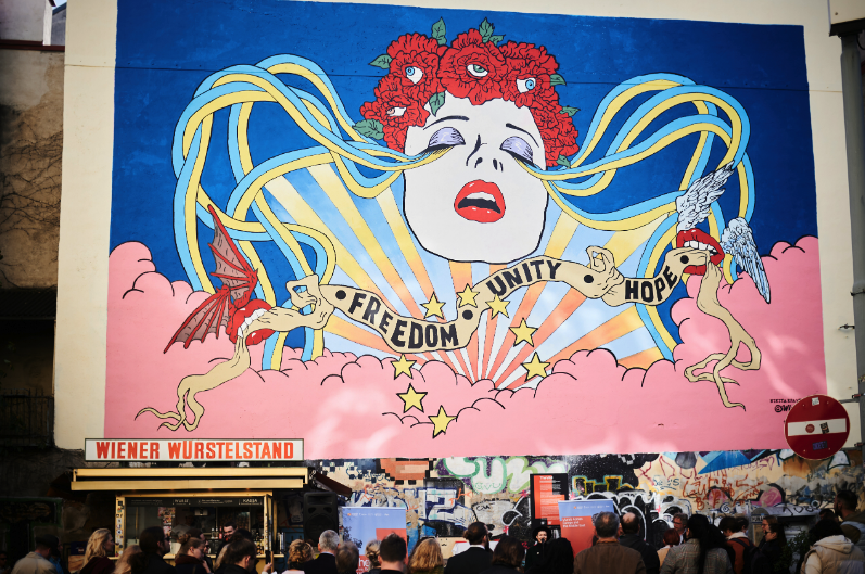 As part of The Wall art project, murals are being painted in Vienna ...